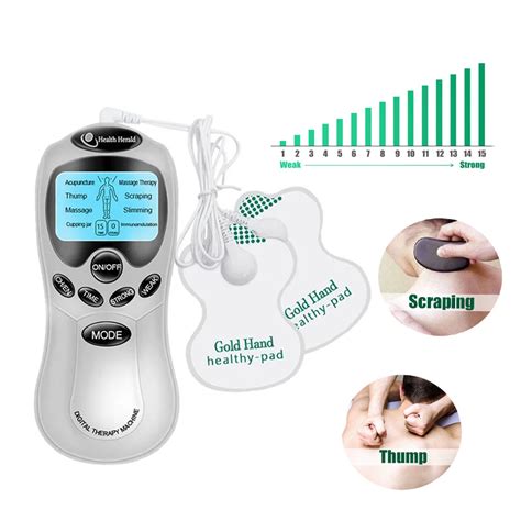 8 Modes Tens Unit Ems Muscle Stimulator Physiotherapy Microcurrent Low