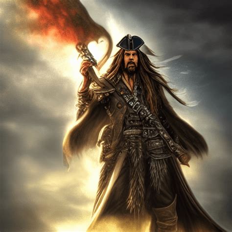 Híbrido Jack Sparrow Lich King con armadura infernal de WLOP Creative