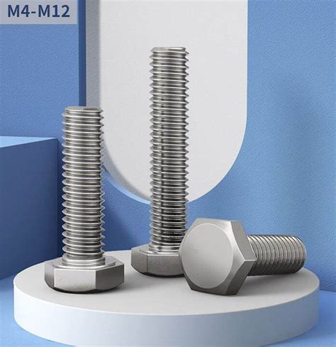 Left Threaded External Hex Head Screws 304 Stainless Steel Reverse