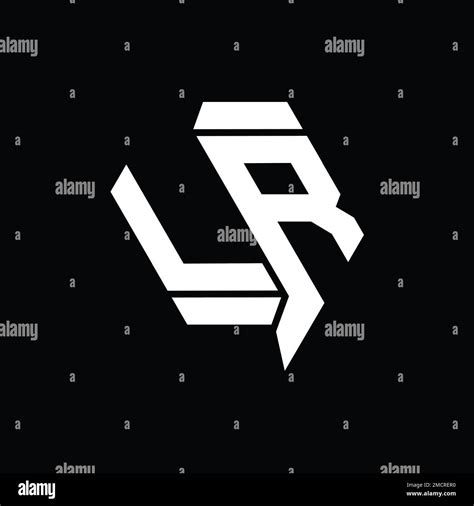Lr Logo Monogram Hexagon Modern Abstract Shape Vector Images Design