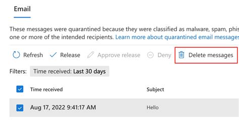 Release Or Delete A Message Quarantined By Microsoft 365 Microsoft 365 From Godaddy Godaddy
