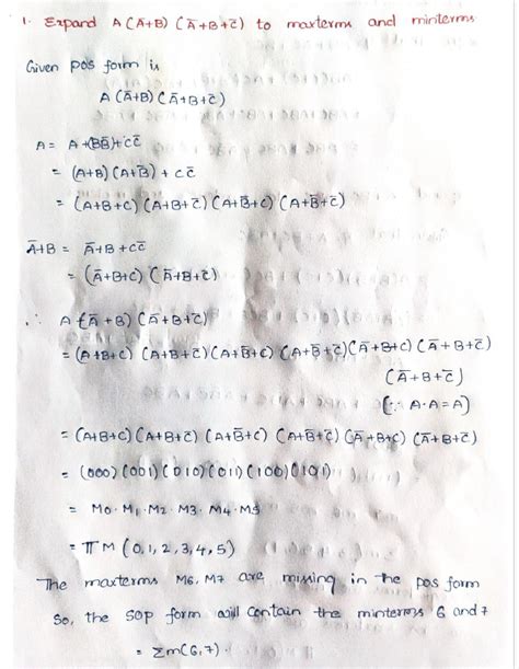 Boolean Algebra Digital Design And Microprocessor Bold Notes Class 10