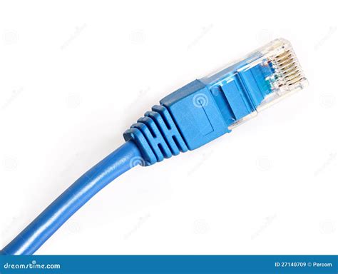 LAN kabel stock afbeelding. Image of plastiek, getelegrafeerd - 27140709