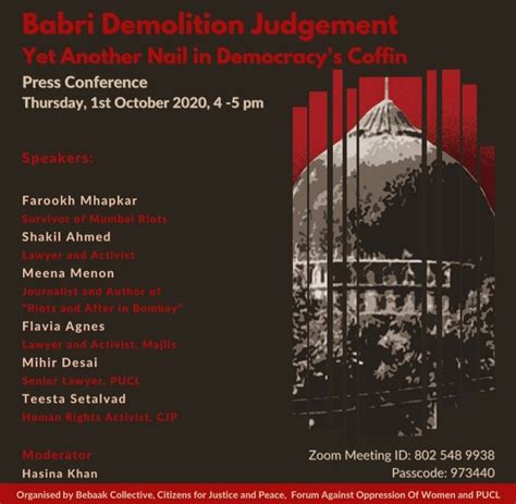 Mumbai Activists Feminists Condemn Babri Verdict Demand Cbi Must
