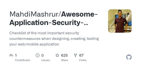 Github Mahdimashrurawesome Application Security Checklist Checklist