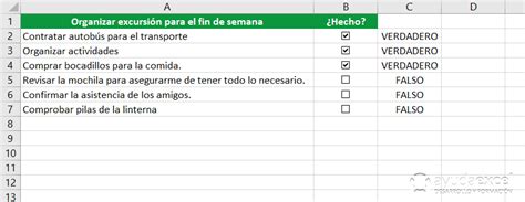 Crear un checklist en Excel con casillas de verificación Ayuda Excel