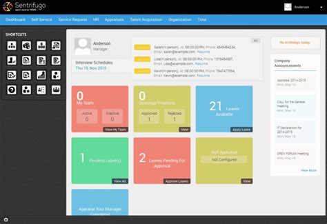 Sentrifugo In 2024 Reviews Features Pricing Comparison Pat