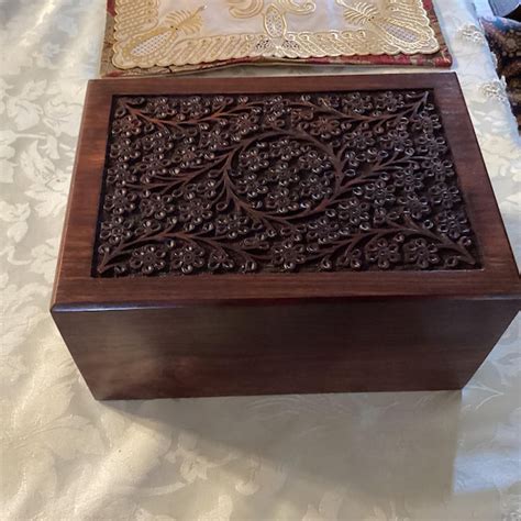 Rosewood Pet Urn Hand Carved Etsy