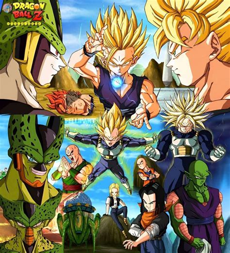 Dragon Ball Z Poster Cell Saga Z Fighters Dragon Ball Z Kai The Z