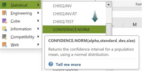 Confidencenorm Excel Syntax Examples How To Use
