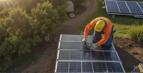 Currently Installing Solar Panels Stock Image Image Of Electricity