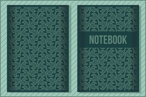 Simple Vector Notebook Cover With Unique Pattern As Ornament And