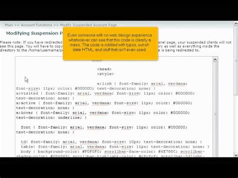 How To Modify The Suspended Account Page In Whm Fastdot Cloud Hosting
