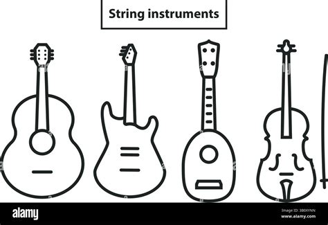 String Instruments Set Vector Illustration Stock Vector Image And Art Alamy