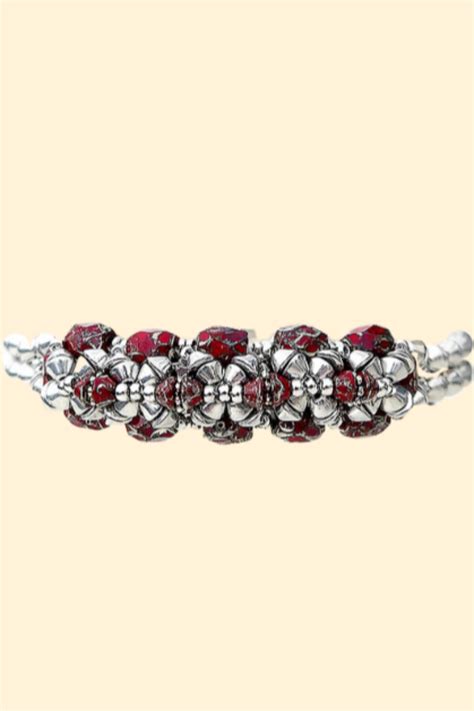 Bracelet K Amélia avec perles en verre Konos et Baros par Puca
