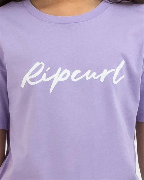 Shop Rip Curl Girls Standard T Shirt In Lavender Fast Shipping
