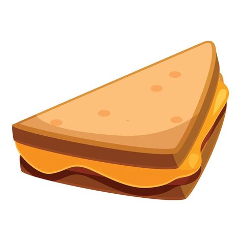 Grilled Cheese Sandwich With Melted Cheese Filling A Triangular Cut