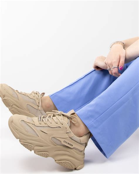 Steve Madden Possession E Dad Sneakers Voor Dames Beige Shoemixxnl