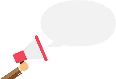 Megaphone With Blank Speech Bubble 13775489 Png