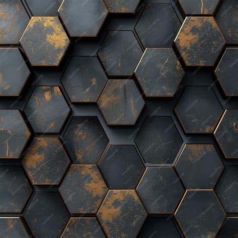 Premium Photo Texture Hexagon Wallpaper Ai