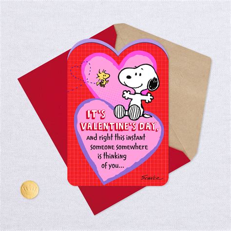 Peanuts® Snoopy Thinking Of You Valentines Day Card Greeting Cards