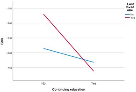 The Effect Of Loss Of Loved One And Continuing Education On Bdi Score