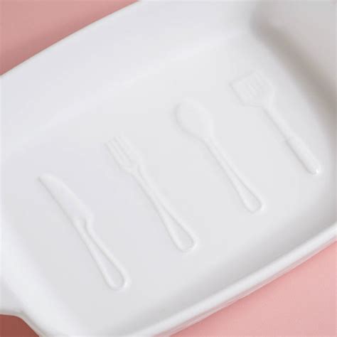 Rectangular Ceramic Baking Dish With Handle White 650 Ml Online