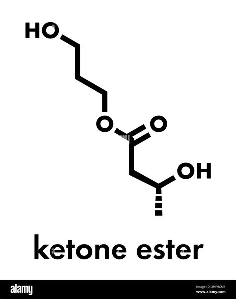 Ketone Ester Molecule Present In Drinks To Induce Ketosis Skeletal Formula Stock Vector Image