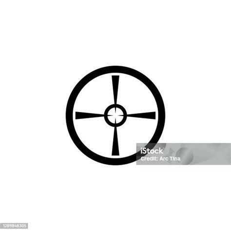 狙擊手十字目標瞄準狩獵十字線平面向量圖示插圖白色背景上的簡單黑色符號狙擊手目標瞄準十字線標誌設計範本的web和移動ui元素向量圖形及更多來福槍