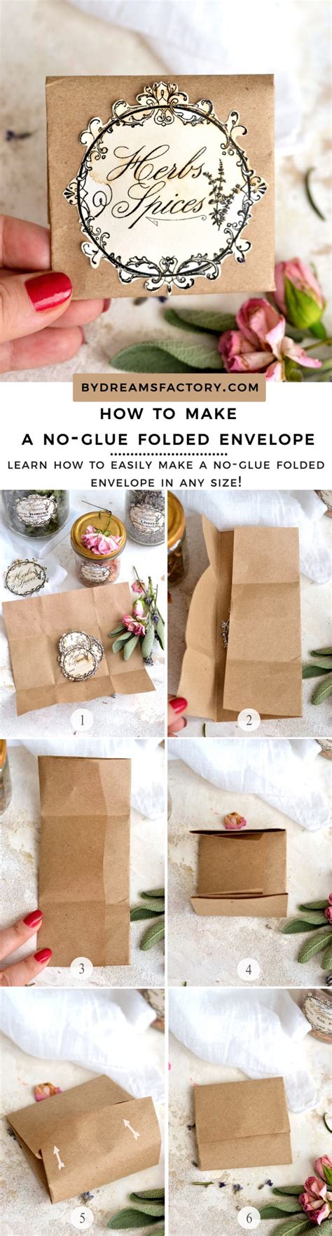 How To Make A No Glue Folded Envelope Dreams Factory