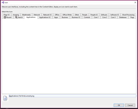 Visual Studio Sitecore Rocks Icons Not Loading In Set Icon Menu