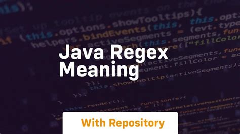 Java Regex Meaning Youtube