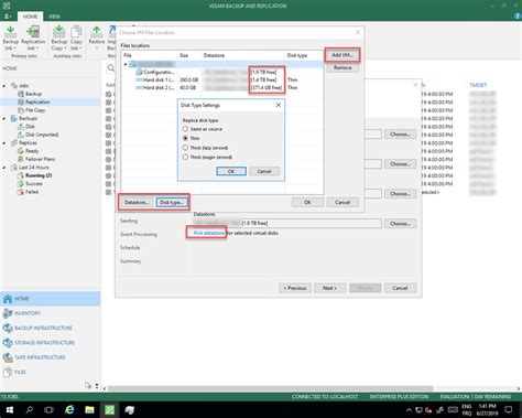 veeam replication job configuration