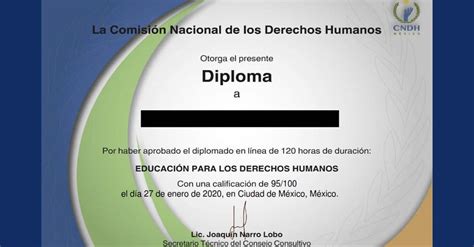 Diplomado Educación para los derechos humanos CNDH 120 hrs Guía del