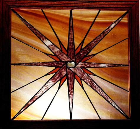 Starburst Stained Glass Hanging Panel Etsy