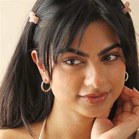 Rainbow Enamel Twist Hoop Earrings In Gold Lisa Angel