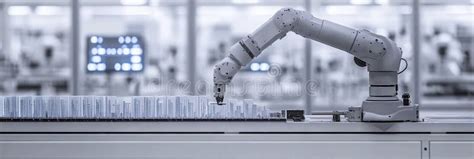 robotic arm sorting white components neatly stock illustration illustration of systematic