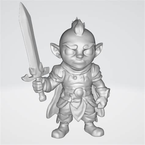 Free Stl File Chibi Half Orc With Sword 🗡️ ・3d Printing Idea To