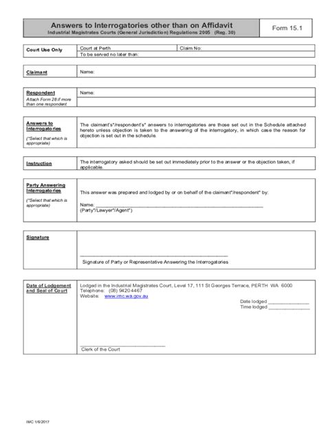 Fillable Online Answers To Interrogatories On Affidavit Fax Email Print Pdffiller