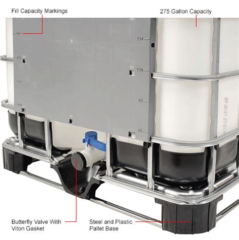 Mauser Ibc Container 330 Gallon Un Approved With Composite Metal Pallet Base 534276c