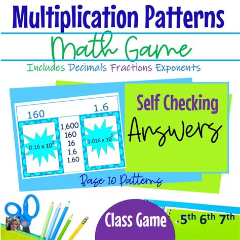 Multiplication Patterns By Powers Of 10 With Exponents And Decimals Game