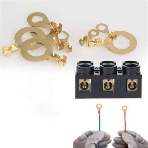 150pcs Golden Plated Copper Ring Crimp Terminal Kit Cable And Wire Connectors With Easy