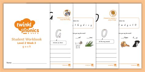 G O C K Level 2 Week 3 Phonics Workbook Twinkl