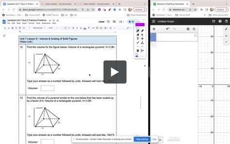 Unit 7 Quiz 2 Volume and Scaling of Solid Figures | Mountainheightsacademy