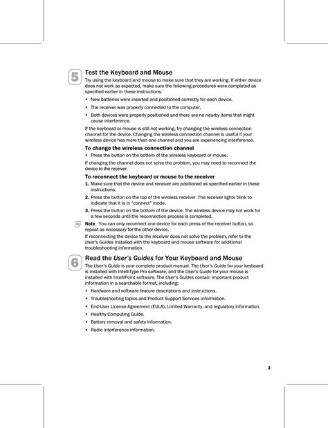 Microsoft 1011 Microsoft Wireless Desktop Elite Keyboard User Manual Manual