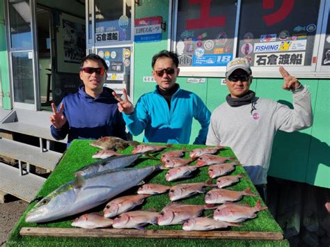 船外機ボートで佐藤さんがワラサ、ハマチ、マダイをゲット。｜磯釣り・カセ釣り・ボート釣りの石倉渡船｜三重県紀北町