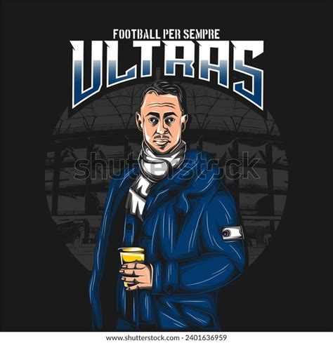 Football Hooligan Soccer Supporter Ultras Hand Stock Vector Royalty Free Shutterstock