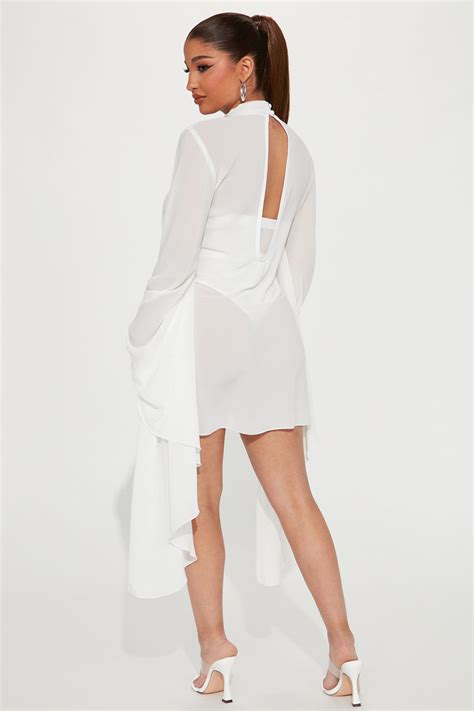 Over It Mesh Mini Dress White Fashion Nova Dresses Fashion Nova