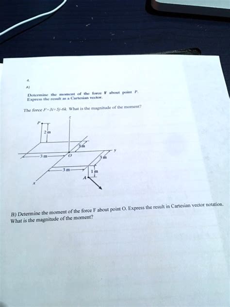 solved a determine the moment of the force f about point p express