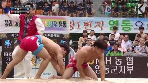 대학씨름 에 등장한 외모패권주의 화려한 뒤집기 보여준 한림대 미남 손희찬 대통령기 전국씨름 대학부 개인전 남자